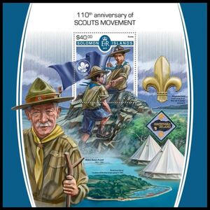 Stamp: 110th Anniversary of Scouts Movement (Solomon Islands(Scouts ...