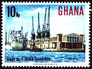 Stamp: Quay No. 2, Tema Harbor (Ghana(Definitives 1967-1969) Mi:GH 303 ...