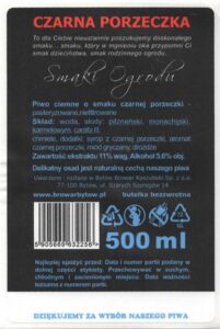 Drink Label: Czarna Porzeczka (Browar Kaszubski Bytów, PolandCol:PL ...
