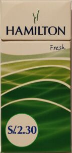 Paquete de Cigarrillos: Hamilton Fresh 10 (PerúCol:PE-CT-0019 🚬