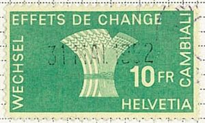 Stamp: Federal Exchange Stamp - Wheat bundle (Switzerland: Revenue ...