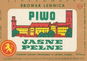 Drink Label: Jasne pelne piwo 12% (Browar Legnica, PolandCol:PL-BEER-008448