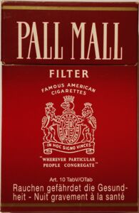 Cigarette Pack: Pall Mall Filter (SwitzerlandCol:CH-CT-0080