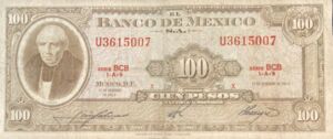 Banknote: 100 Pesos (Mexico(1957-1973 Issue) Wor:P-61c.10