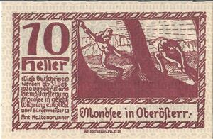 Banknote: 10 Heller (Austrian Notgeld(Mondsee) Jak:JPR0626d1-10