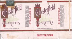 Cigarette Pack: Chesterfield (United States of AmericaCol:US-CT-0353