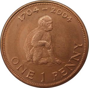 Moneda: 1 Penny (300th Anniversary) (Gibraltar(G01 - Un Penny) WCC:km1046