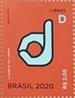 Stamp: Letter D in Brazilian Sign Language (Brazil(Libras : Brazilian ...