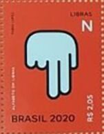 Stamp: Letter N in Brazilian Sign Language (Brazil(Libras : Brazilian ...