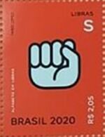 Stamp: Letter S in Brazilian Sign Language (Brazil) (Libras : Brazilian ...