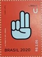 Stamp: Letter U in Brazilian Sign Language (Brazil(Libras : Brazilian ...