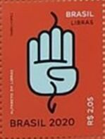Stamp: Brazil in Brazilian Sign Language (Brazil) (Libras : Brazilian ...