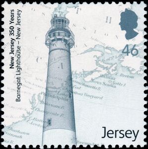Stamp: Barnegat Lighthouse - New Jersey (Jersey(New Jersey 350 Years ...