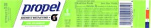 Drink Label: Propel Kiwi Strawberry (Gatorade Co., United States of ...