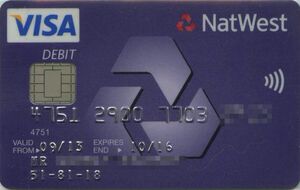 Bank Card: NatWest Visa (National Westminster Bank, United Kingdom of ...