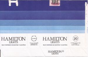 Paquete de Cigarrillos: Hamilton Lights (PerúCol:PE-CT-0028 🚬