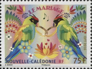 Stamp: Greetings Stamp : Marriage (New CaledoniaMi:NC 1699,Sn:NC 1208 ...