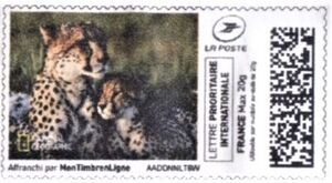 Stamp: Cheetahs (France: Personalized Stamps(MonTimbrEnLigne. National ...