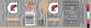 Drink Label: Gatorade Fruit Punch Thirst Quencher (Gatorade Co., United ...