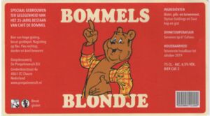 Drink Label: Bommels Blondje (Reuzenbieren, NetherlandsCol:NL-BEER-017074