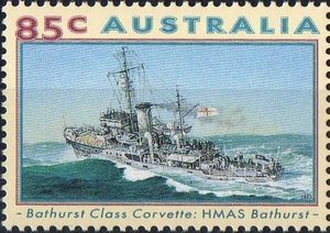 Stamp: Bathurst Class Corvette - HMAS Bathurst (Australia(World War II ...