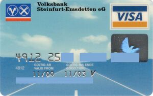 Bank Card: Volksbank Steinfurt-Emsdetten (WGZ-Bank, Germany, Federal ...