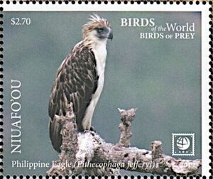 Stamp: Philippine Eagle (Pithecophaga jefferyi) (Niuafo'ou(Birds of the ...