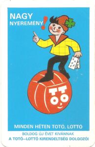 Pocket Calendar: TOTO Lottó (Hungary(Advertising) Col:HU-1980-Adv-001.06 📅