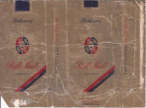 Zigarettenschachtel: Pall Mall Rothmans International (Großbritannien ...