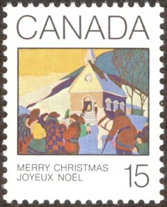 Stamp: Christmas Morning, Frank Hennessy (Canada(Christmas (1980)) Sn ...
