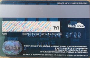 Bank Card: Idea Bank Debit (Idea Bank, PolandCol:PL-MC-0152.04