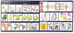 Safety Card: Boeing 737-800 (Ryanair, IrelandCol:RYR-IE-0008