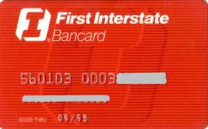 Bank Card: First Interstate Bancard (First Interstate Bank, United ...