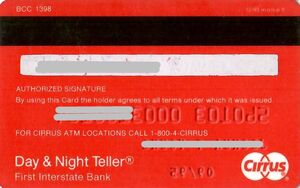 Bank Card: First Interstate Bancard (First Interstate Bank, United ...