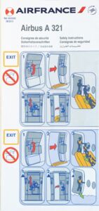 Safety Card: Airbus A321 (Air France, FranceCol:AFR-FR-0087