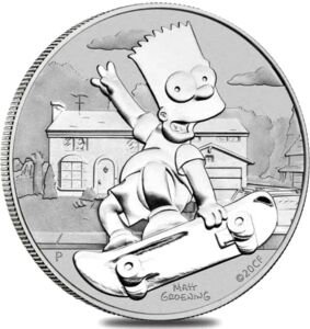 Coin: 1 Dollar (The Simpsons - Bart Simpson) (Tuvalu(2019~Today - The ...