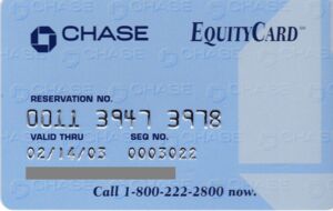 Bank Card: Equity Card (JPMorgan Chase Bank, United States of ...