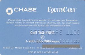 Bank Card: Equity Card (JPMorgan Chase Bank, United States of ...
