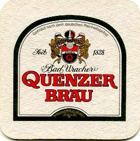 Sous-bock de bière: Quenzer Bräu (Quenzer Bräu GmbH, Allemagne ...