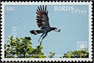 Stamp: Madagascar Harrier-Hawk (Polyboroides radiatus) (Cook Islands ...