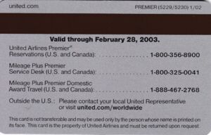 Functional Card: United Mileage Plus - Premier - Silver (Airlines ...