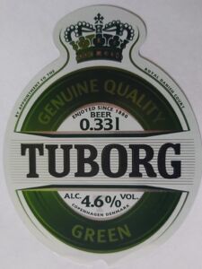 Drink Label: Tuborg Green (Tuborg Breweries Ltd., DenmarkCol:DK-BEER-000388