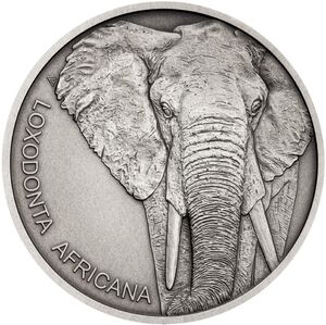 Coin: 1 Dollar (Animal Champions - African Elephant) (Niue(Numismatic ...