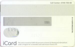 Bank Card: ICard Mastercard Credit A1 - 11-18 (iCard AD, BulgariaCol:BG ...
