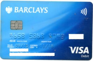 Bank Card: Barclays Visa Debit (Barclays Bank, United Kingdom of Great ...