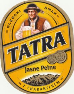 Drink Label: Tatra jasne pelne (Browar Żywiec, PolandCol:PL-BEER-009198