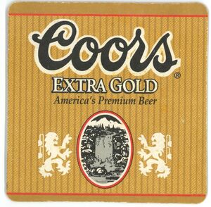 Beer Coaster: Coors Extra Gold (Coors, United States of AmericaCol:US ...