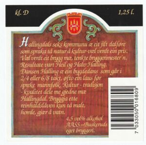 Drink Label: Heil Halling (Aass Brewery, NorwayCol:NO-BEER-000102