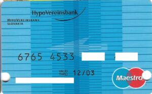Bank Card: HypoVereinsbank (HypoVereinsbank, SlovakiaCol:SK-MS-0065