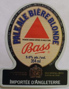 Drink Label: Bass Pale Ale Biere Blonde (InBev UK, United Kingdom of ...